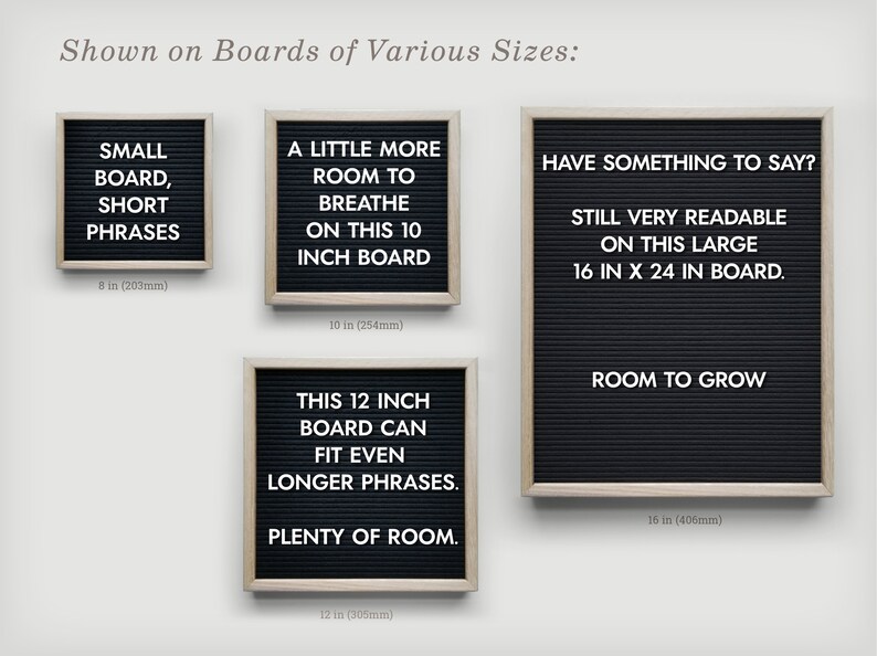 Letterboard Letters -- Modern Letterset -- UPPERCASE Letter Board Font ...