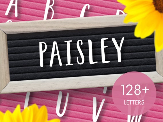 Letterboard Letters Paisley Letterset UPPERCASE | Etsy
