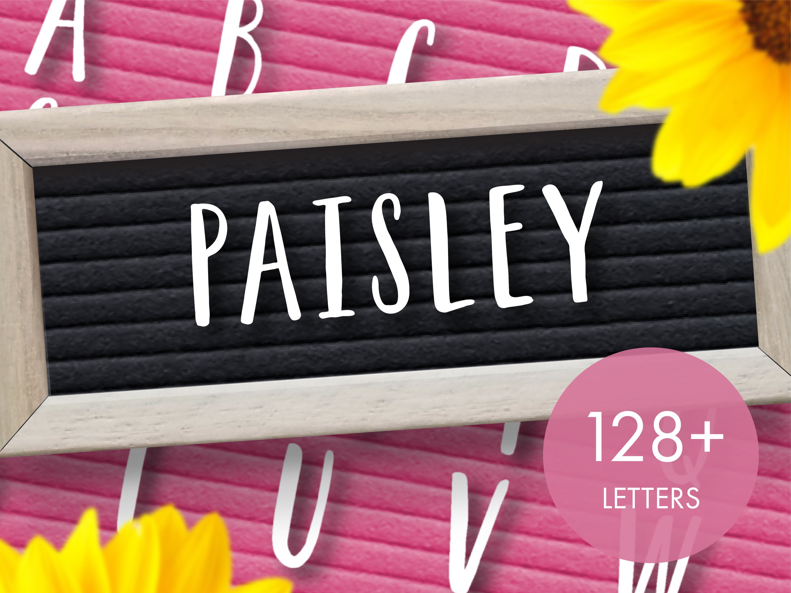 Letterboard Letters Paisley Letterset UPPERCASE | Etsy