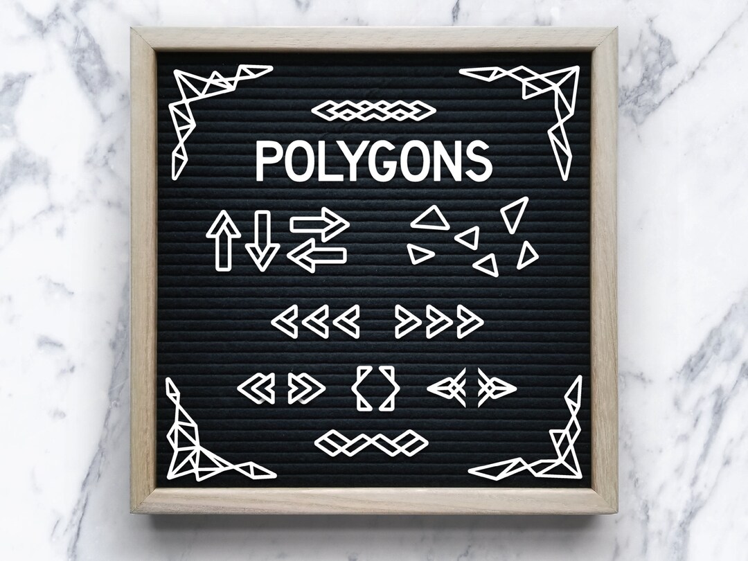 Geometric Polygon -- Felt Letter Board Accessories / Theme - Etsy