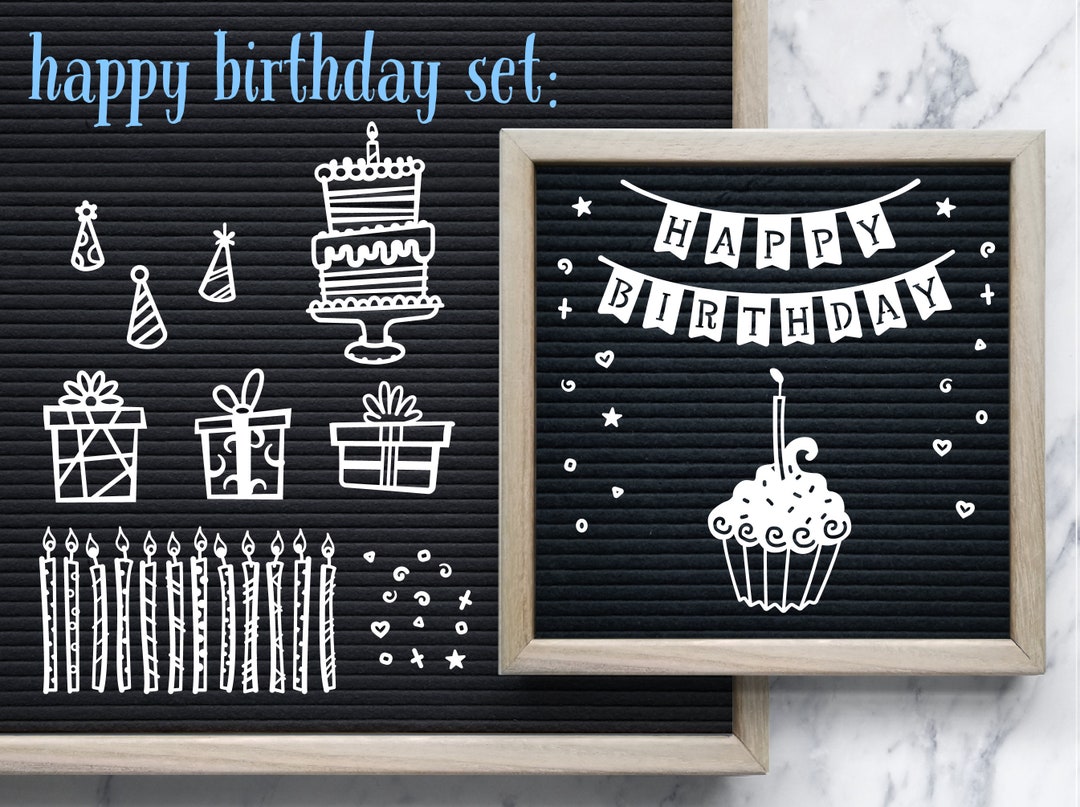 Happy Birthday! -- Letterboard Accessories for a Birthday Party - Etsy