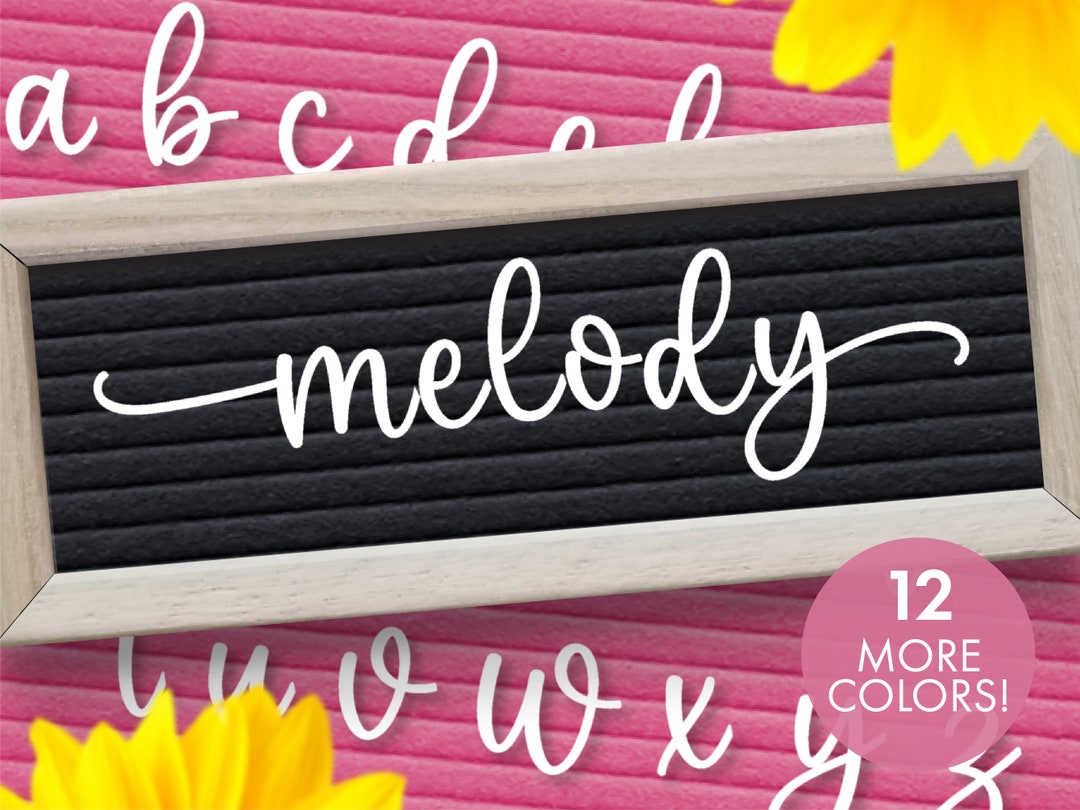 Script Letterboard Letters Melody Letterset Lowercase Handwritten ...