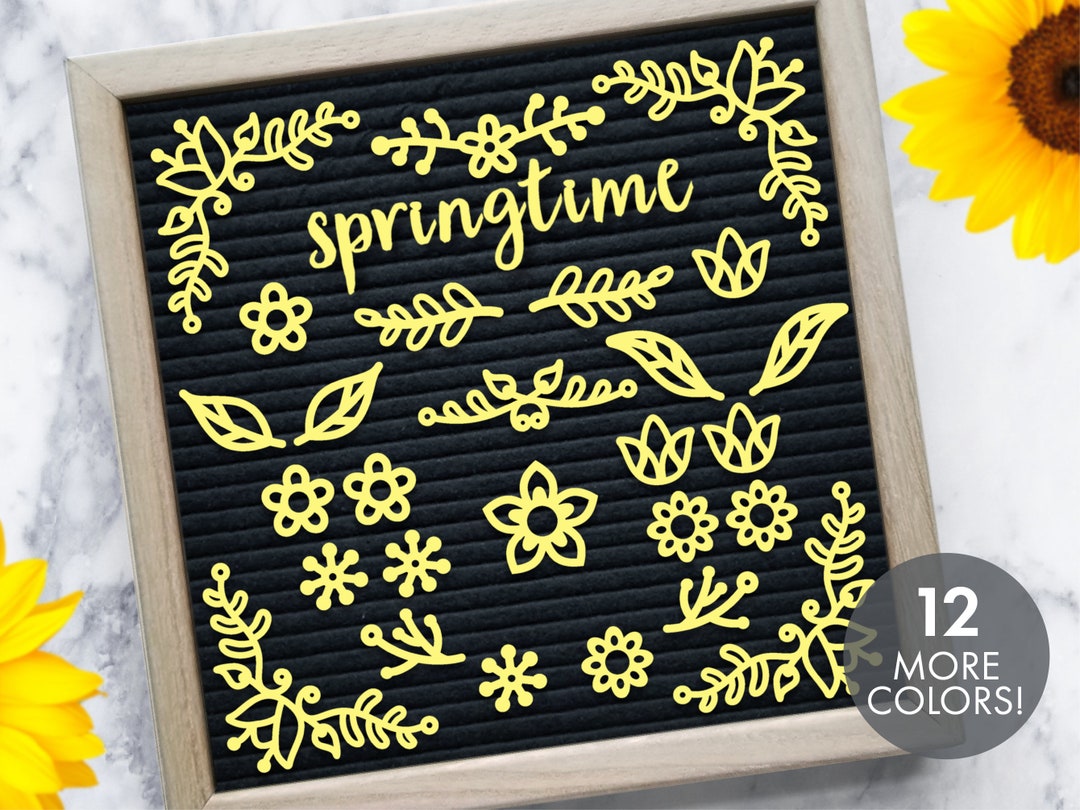 Custom Colors - Springtime -- Felt Letter Board Accessories / Theme - Etsy