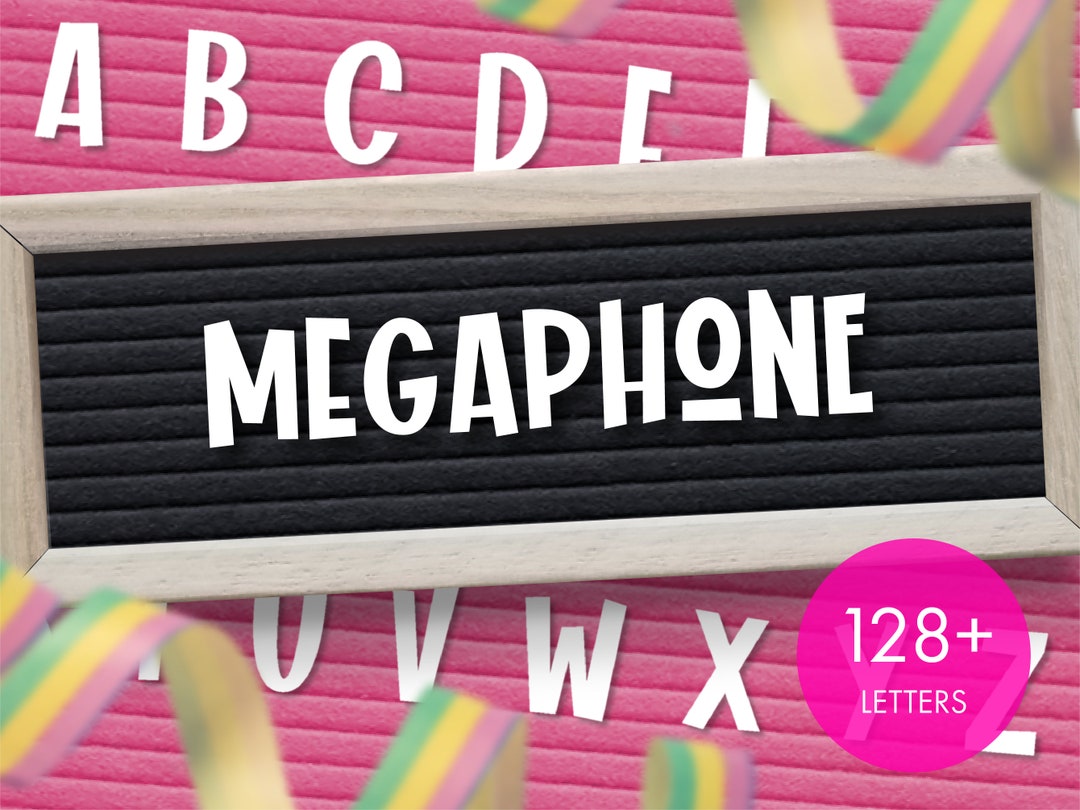 Letterboard Letters -- Megaphone Letterset -- UPPERCASE Letter Board ...