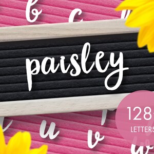 Cursive Letterboard Letters -- Paisley Letterset -- Lowercase ...