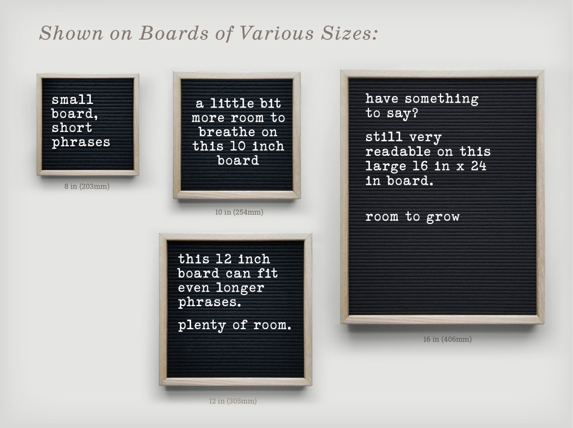 Letterboard Letters -- Typewriter Font -- Lowercase Letter Board ...