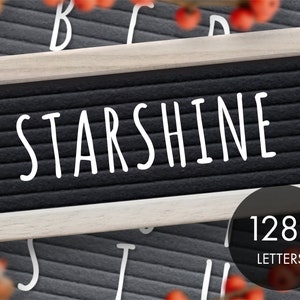 Letterboard Letters Starshine Font Unique Letter Board | Etsy