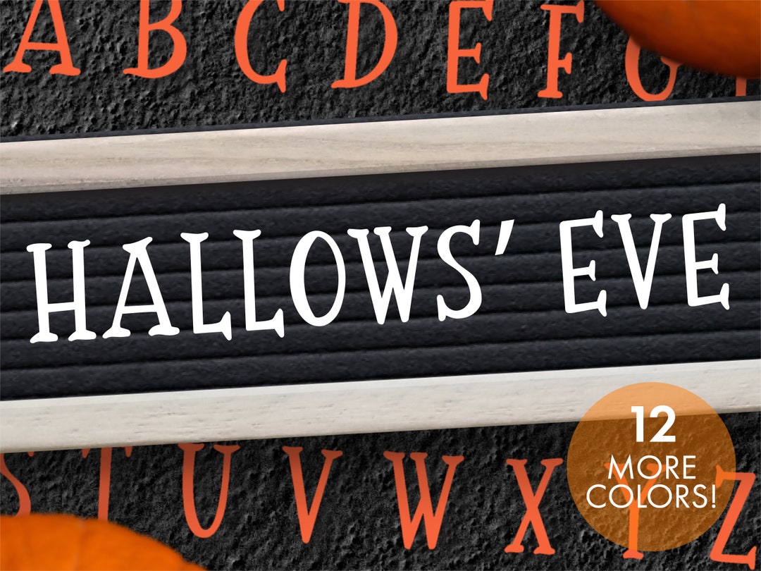 Hallow's Eve Letterboard Letters - Spooky Halloween Letterboard ...