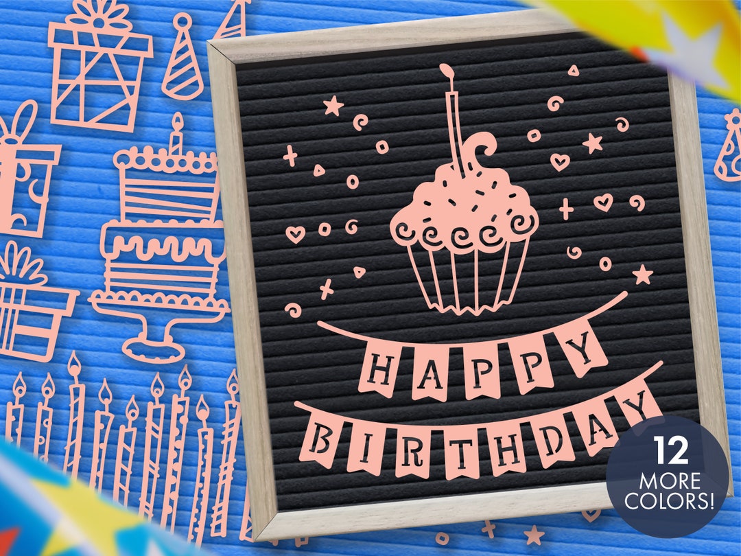 Custom Colors - Happy Birthday! -- Letterboard Accessories for a ...