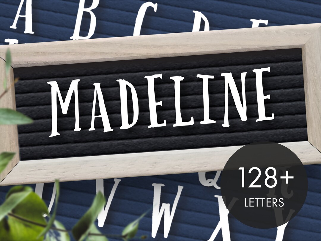 Letterboard Letters -- Madeline Letterset -- UPPERCASE Handwritten ...