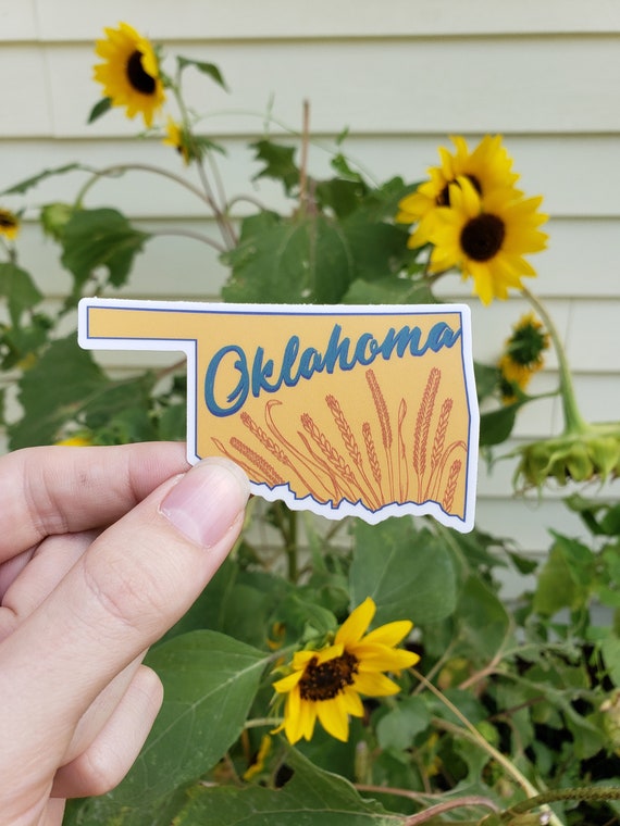 oklahomie vsco water bottle sticker scissor tail & rose laptop decal ...