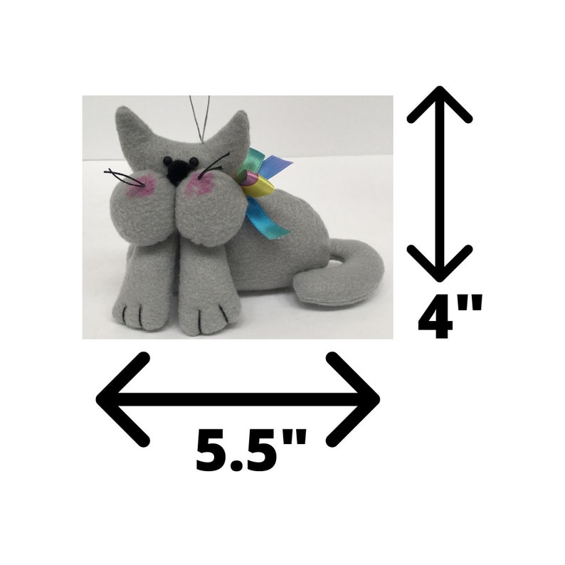 Figurines & Knick Knacks Little Cheeky Gray Cat Collectibles Art ...