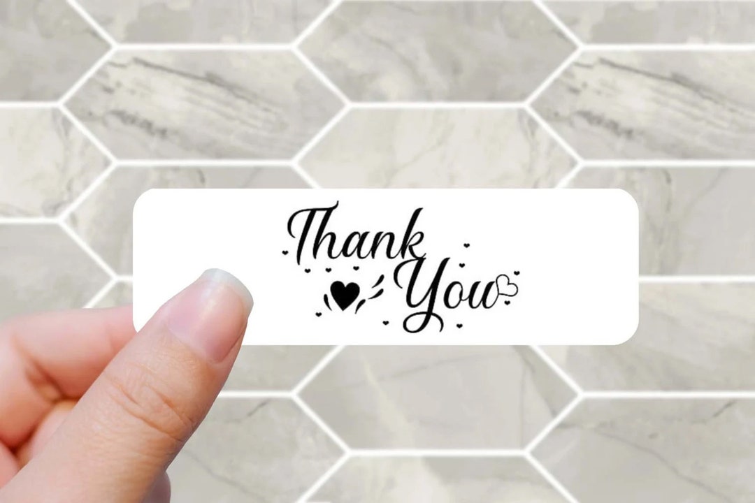 Handmade With Love Stickers 20 Individual Stickers Thank You Seals ...