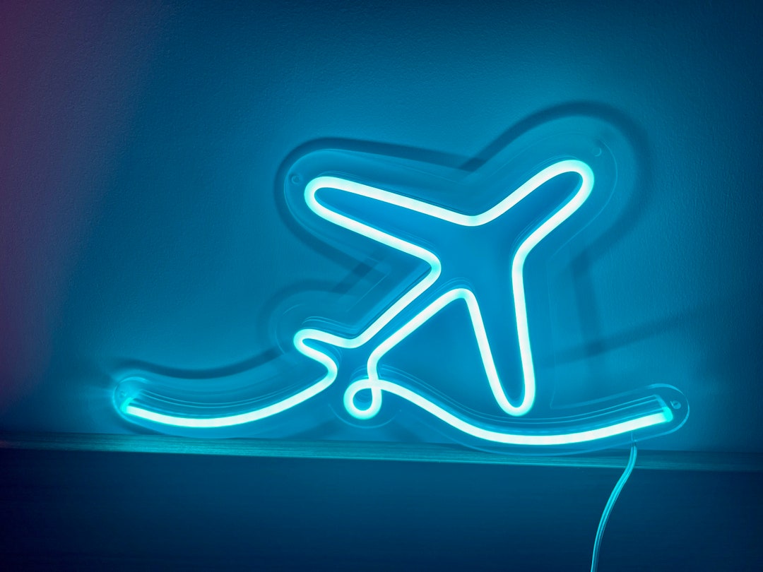 Plane Neon Signs Wedding Signs aviation Neon Signs Pilot Gifts Hangar ...