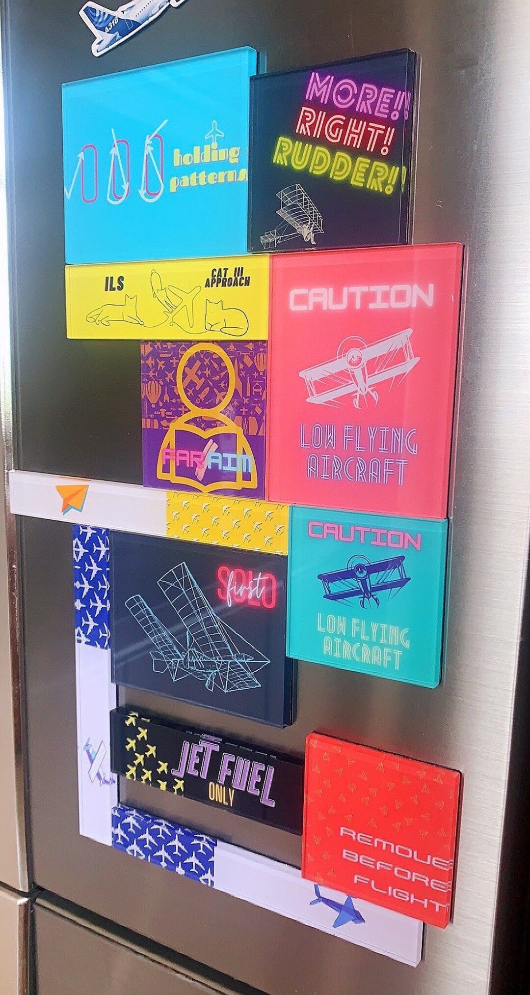 Any Set of Four | Aviation Theme Magnets | Acrylic | Refrigerator ...