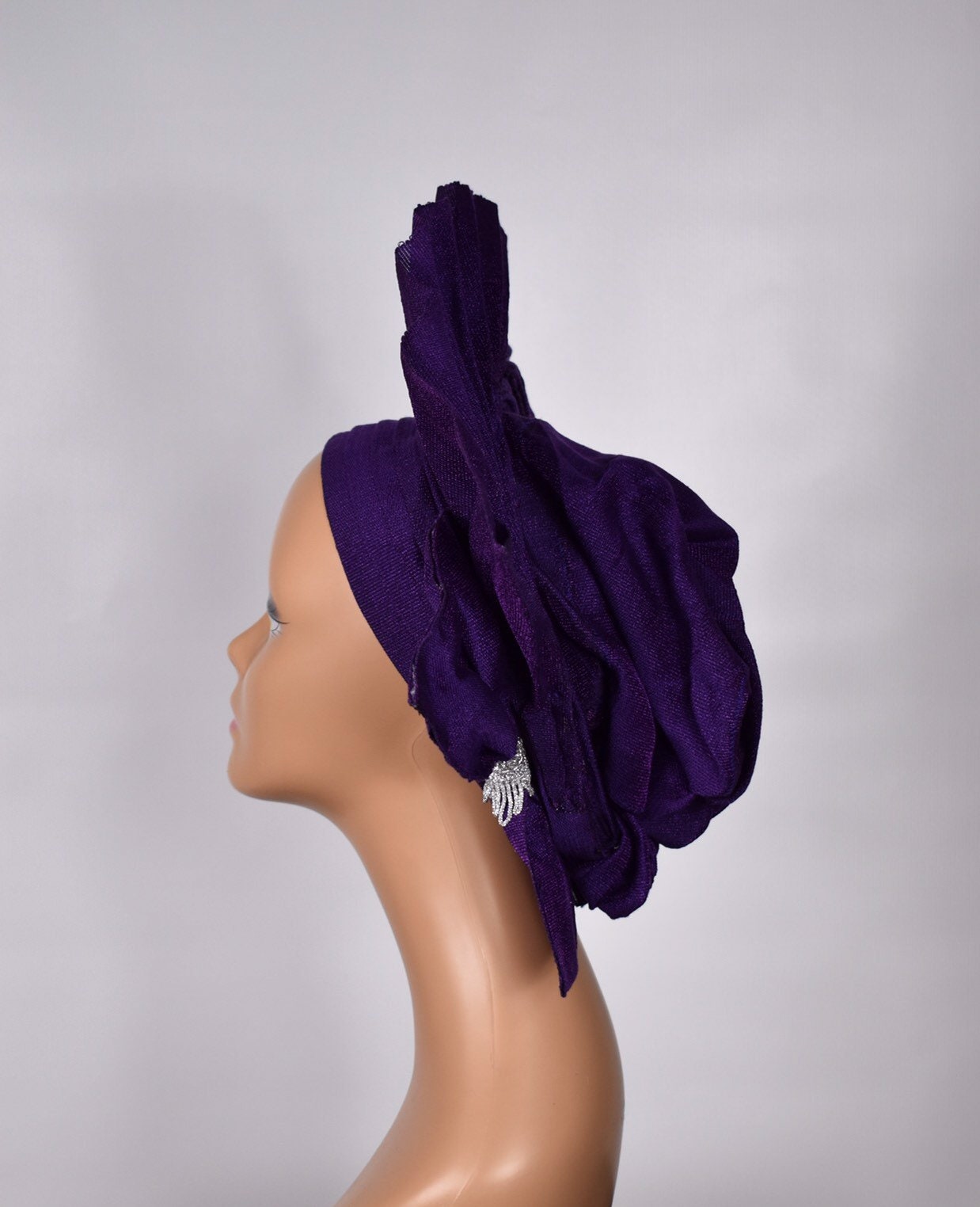 Unique Fan Autogele / Ready to Wear Autogele / Pre-tied Gele/ African ...