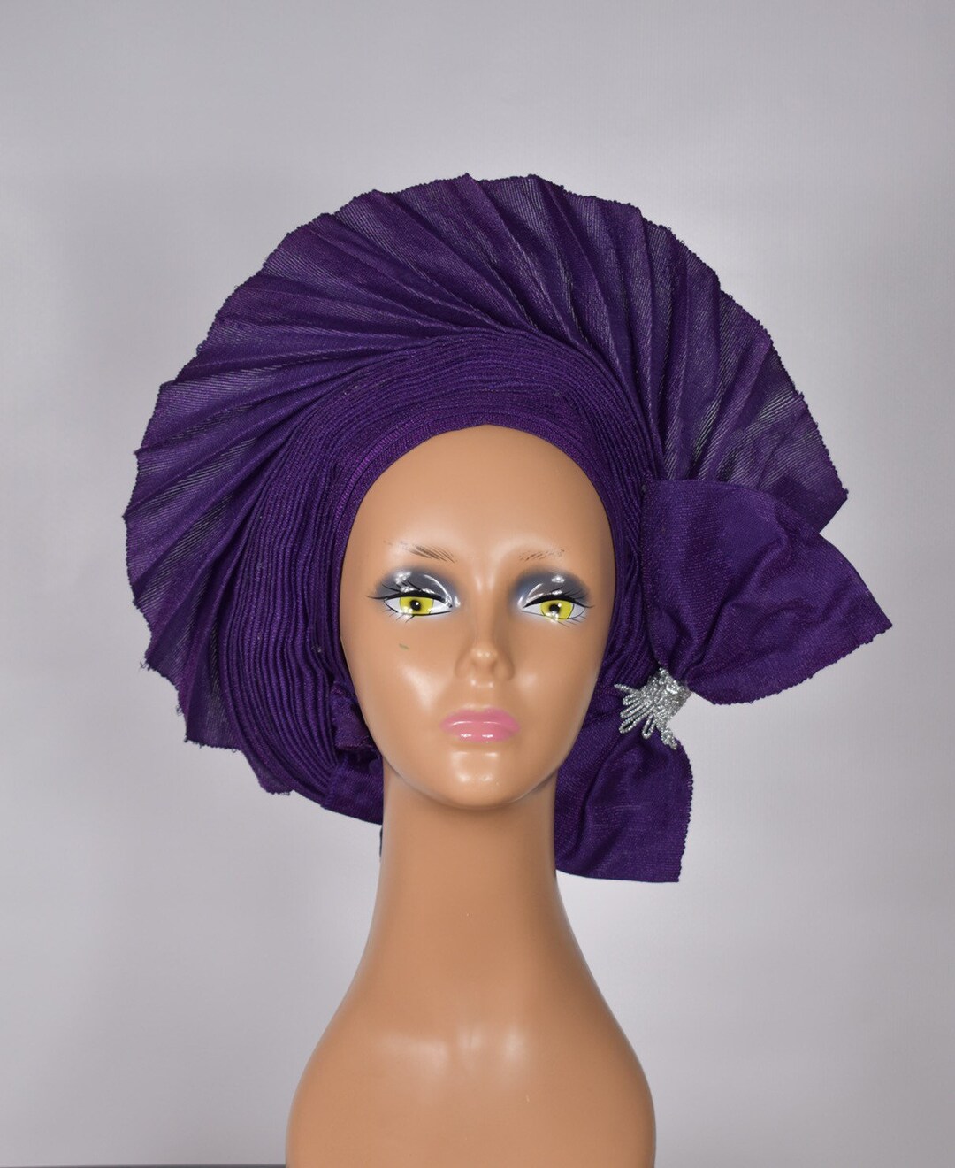 Unique Fan Autogele / Ready to Wear Autogele / Pre-tied Gele/ African ...