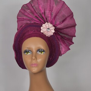 Side Fan Autogele/ Ready to Wear Autogele / Pre-tied Gele/ African Head ...