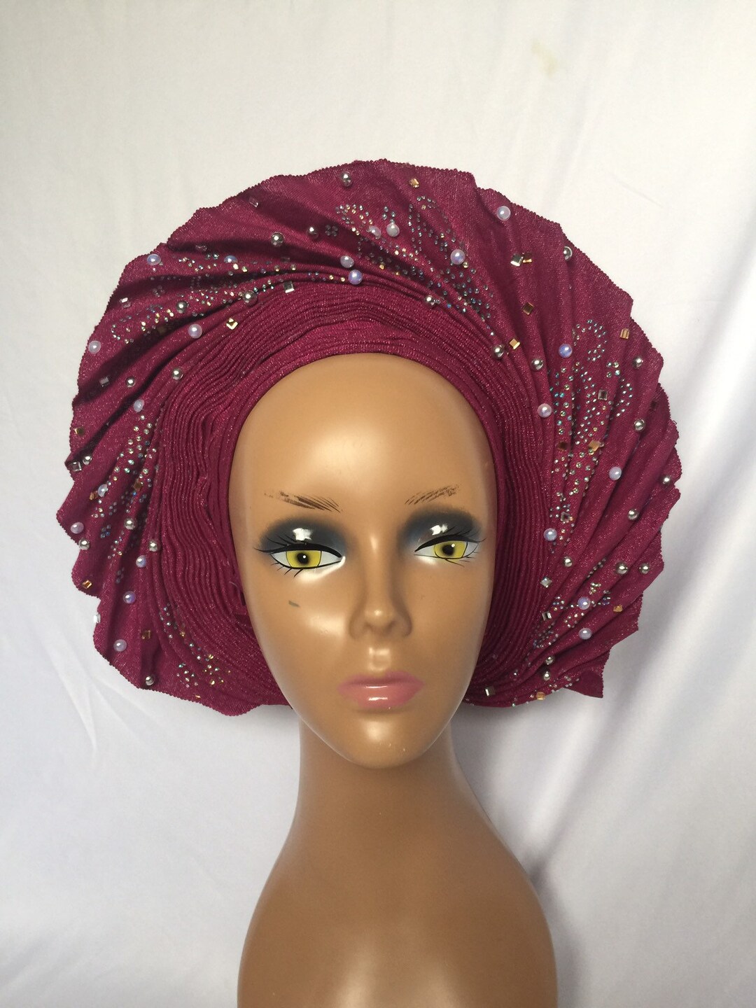 Fan Autogele / Ready to Wear Autogele / Pre-tied Gele / African ...