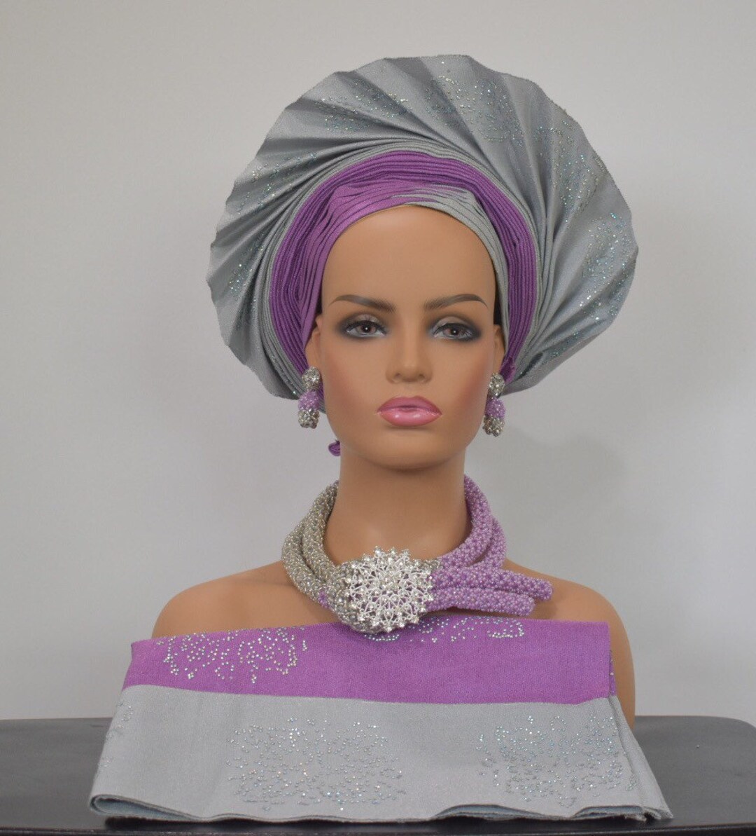 Fan autogele/ autogele aso oke/ pré-attaché headwrap / bijoux - Etsy France