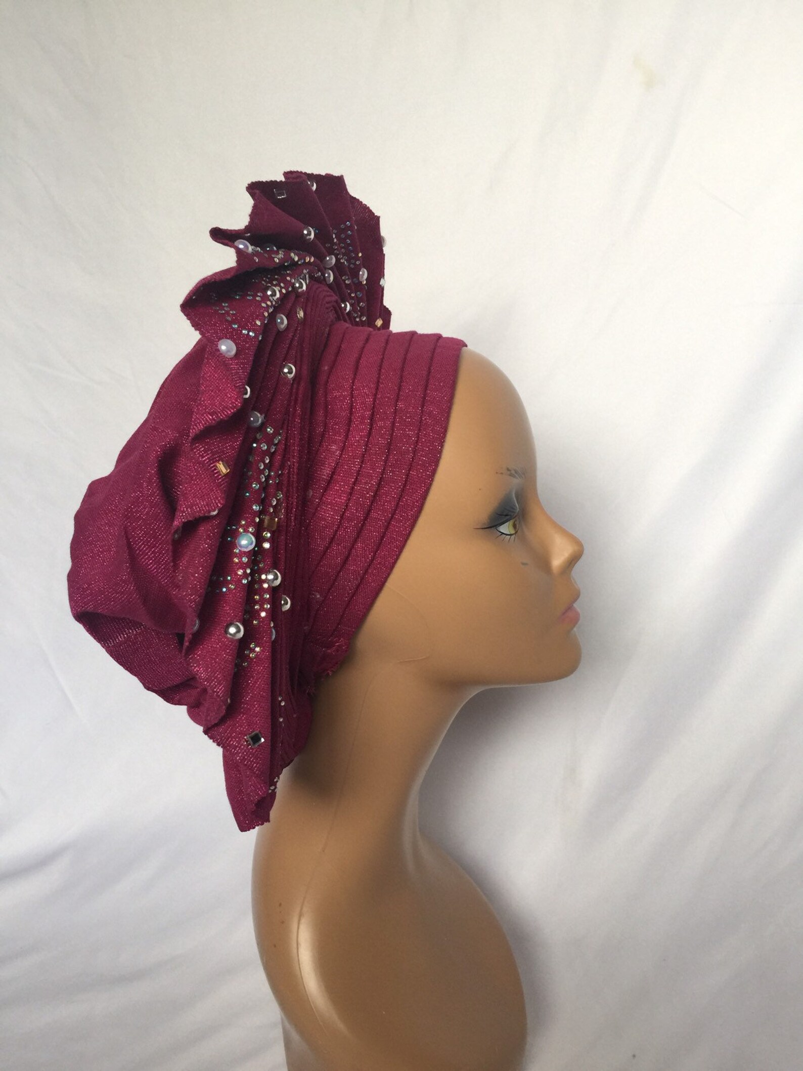 Fan autogele / ready to wear autogele / pre-tied gele / | Etsy