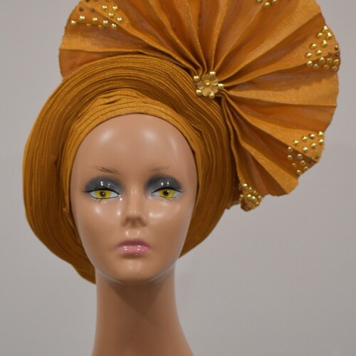 Fan Autogele / Ready to Wear Autogele / Pre-tied Gele / Aso - Etsy