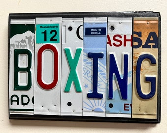 Boxing License Plate - Etsy