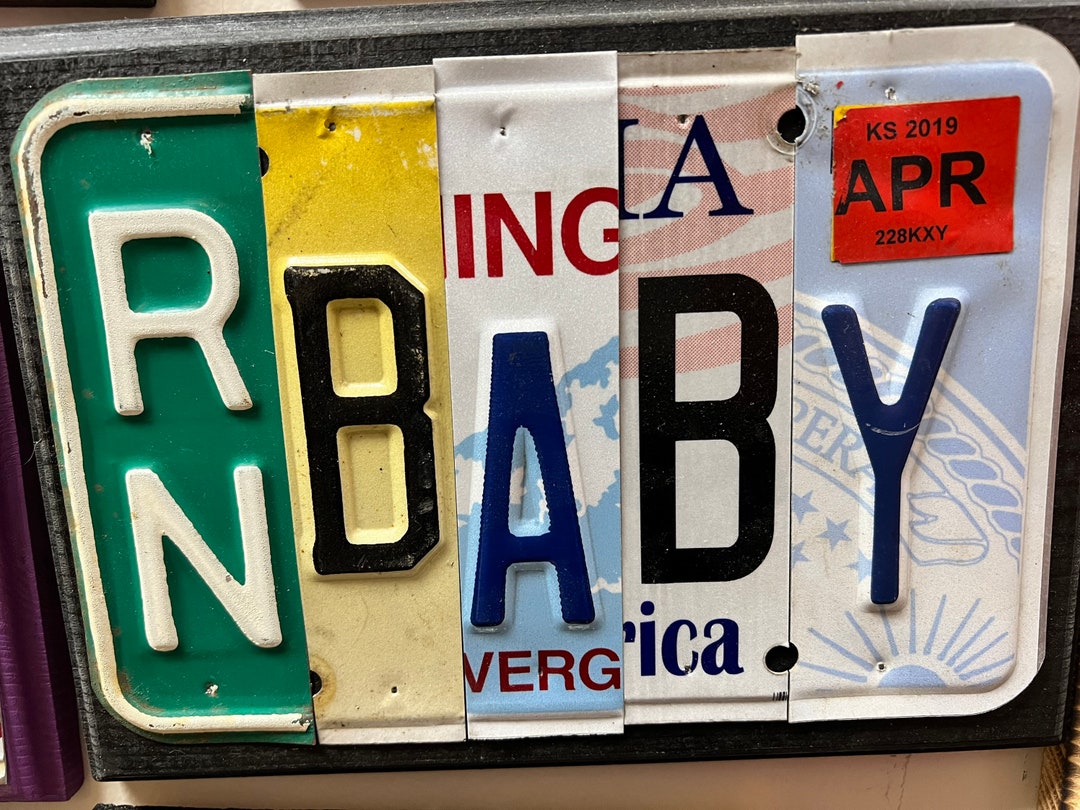 RN Baby License Plate Sign - Etsy