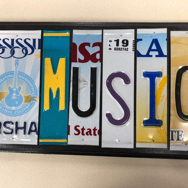 Music License Plate Frame - Etsy