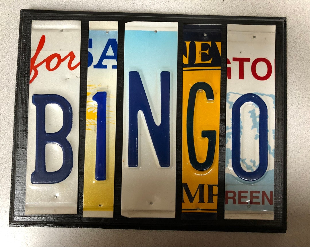 Bingo License Plate Sign - Etsy