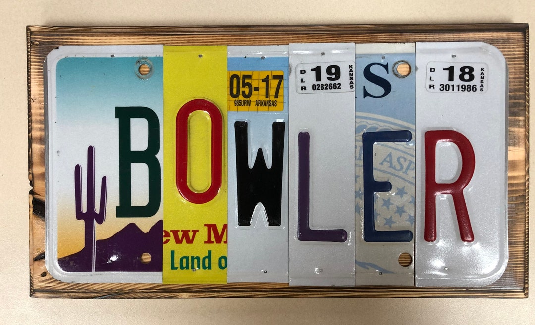 Bowler License Plate Sign - Etsy