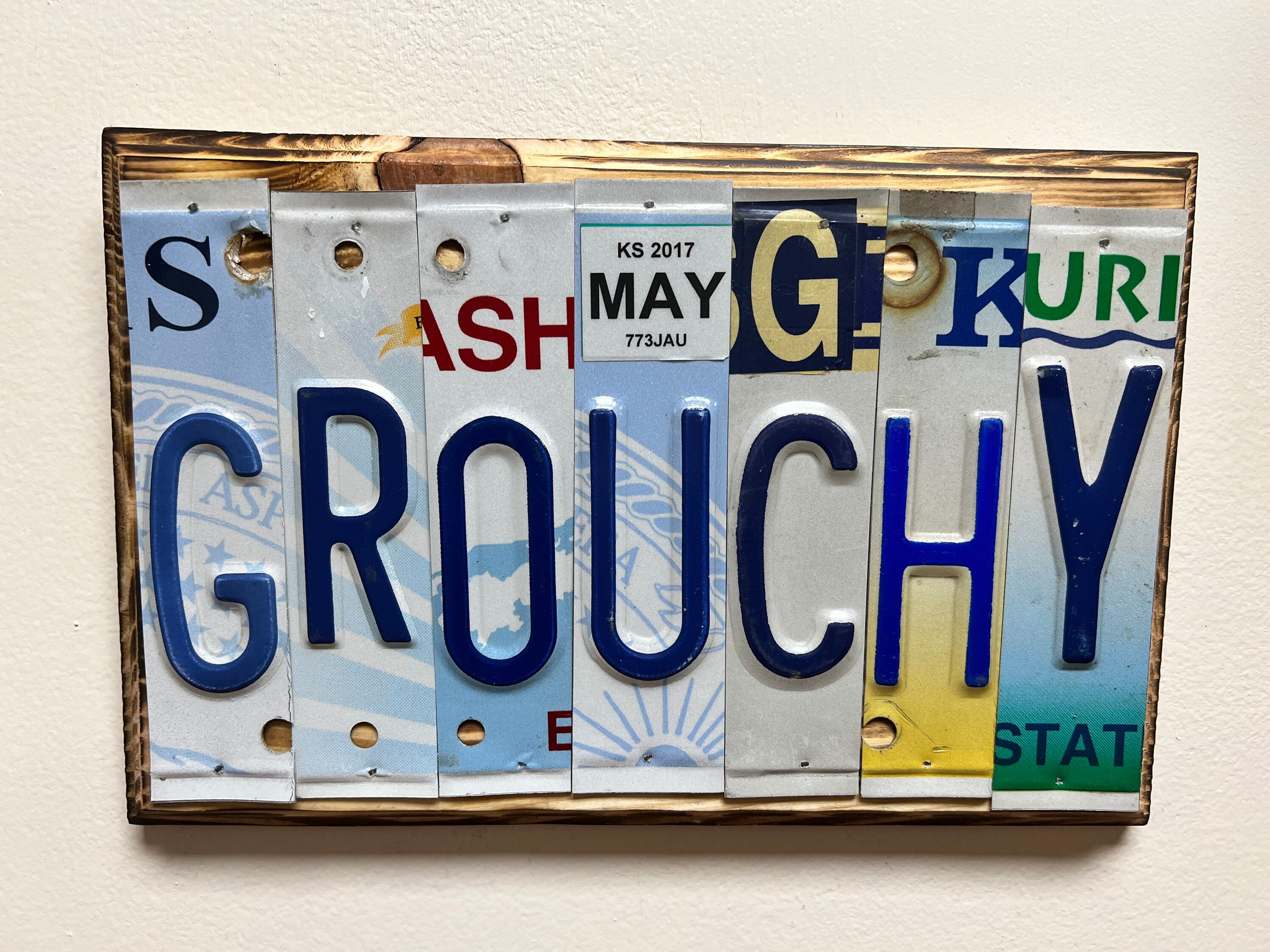 Grouchy License Plate Sign - Etsy