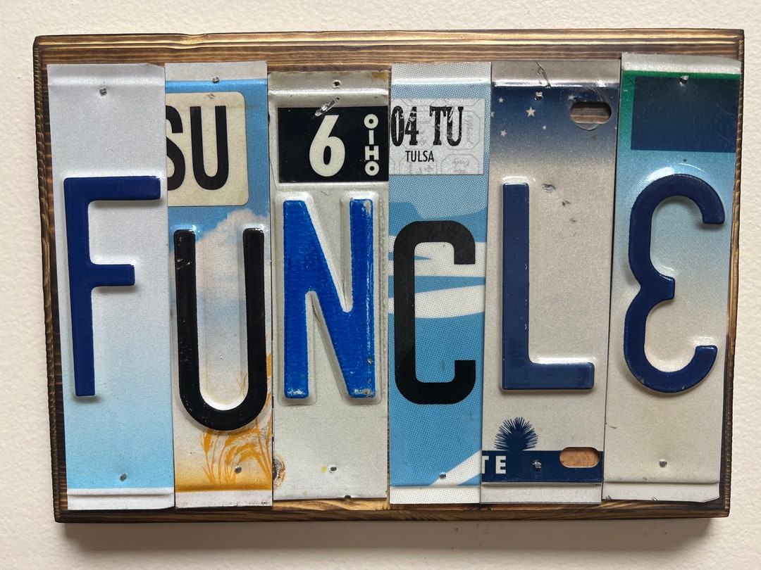 Funcle License Plate Sign - Etsy
