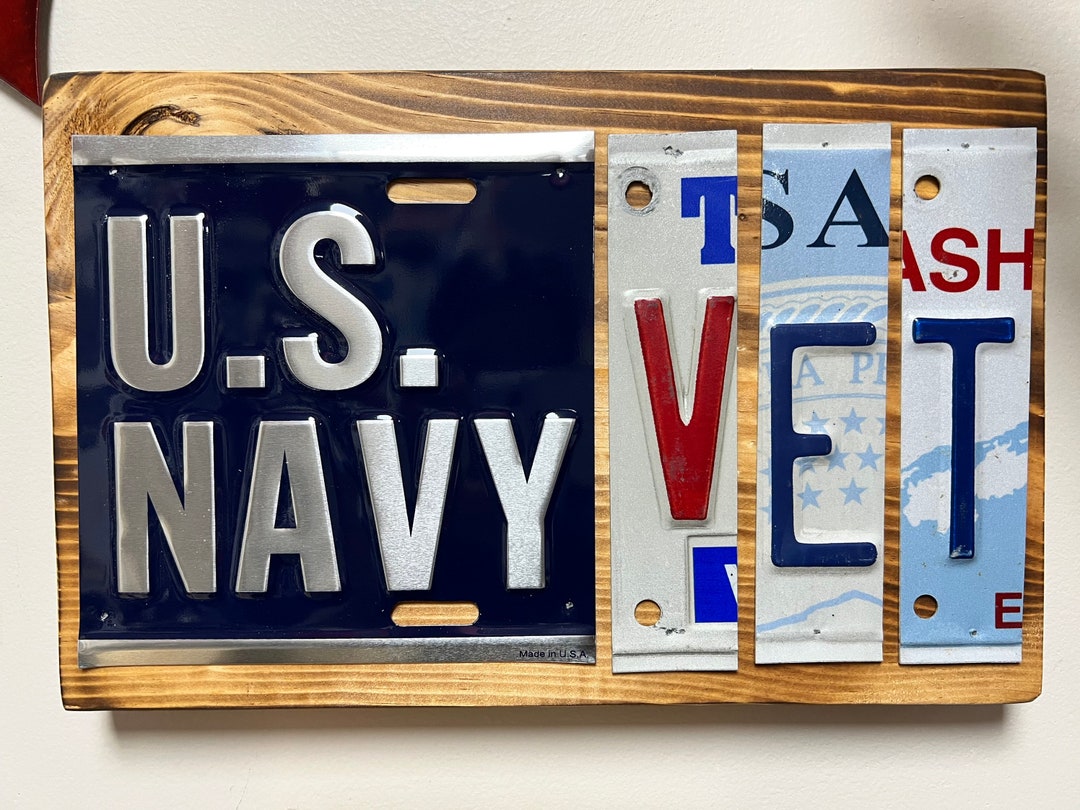 US Navy License Plate Sign - Etsy