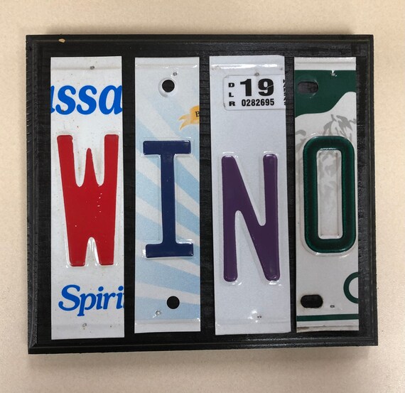 Wino License Plate Sign | Etsy