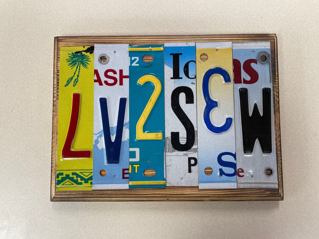 Love 2 Sew License Plate Sign - Etsy