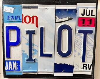 Pilot License Plate - Etsy