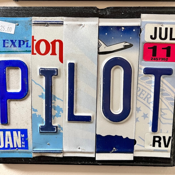 Pilot License Plate - Etsy