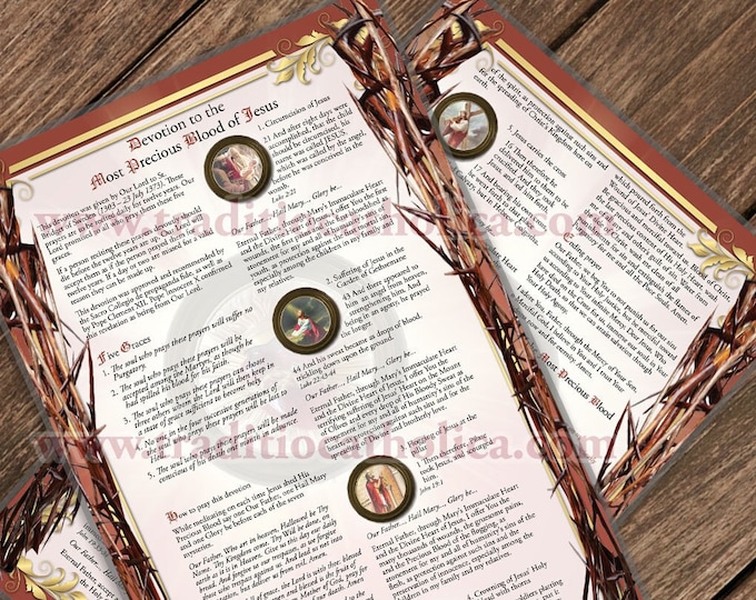 The Seven Signs of Jesus Christ Chaplet 7 Decade Catholic Devotion Our ...