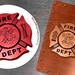 Fire Department Magnets, Fire Dept Decal Round 3.5 Inch and Rectangular ...