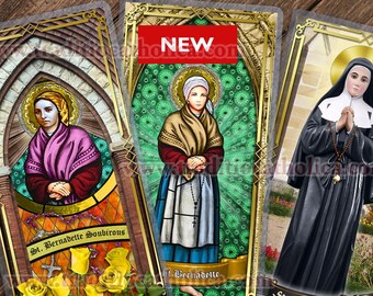 St Bernadette Prayer Card - Etsy