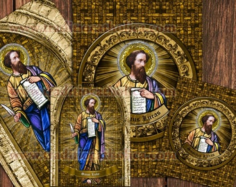 Luke the Evangelist Saint Luke Saint Lukas Luke the Apostle Orthodox Icon Hand Painted Small ...