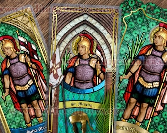 Saint Longinus Stained Glass Handcrafted Framed Print. 7x14 - Etsy