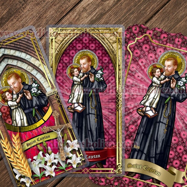 Prayer Cards Saint Cajetan - Etsy