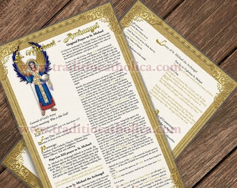 Laminated St Michael Prayer Card - Etsy