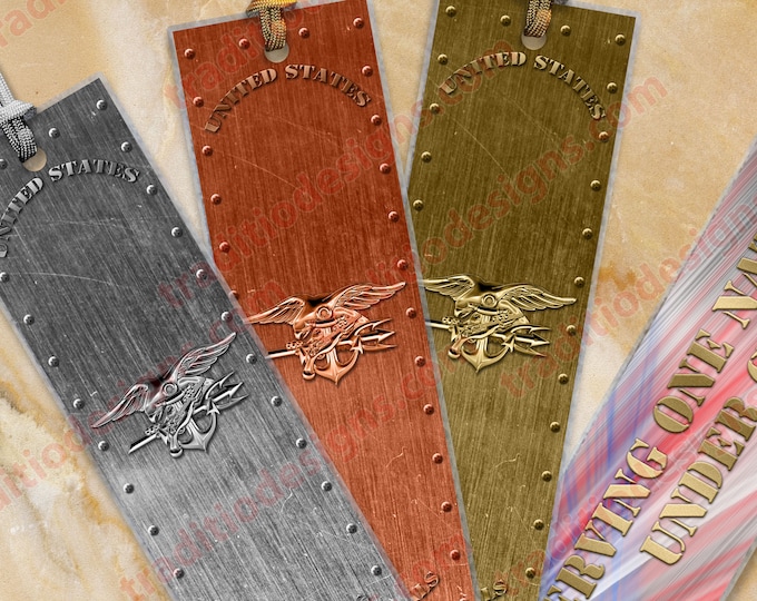 US Navy Seals Metallic Laminated Bookmarks. Custom US Navy Seals ...