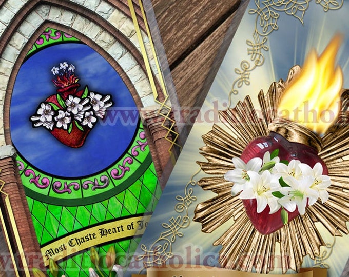 Most Chaste and Pure Heart of Joseph Sculpture and Stained Glass ...