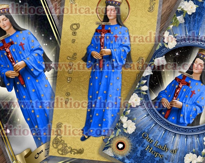 Our Lady of Hope of Pontmain France Laminated Holy Prayer Cards. Our ...