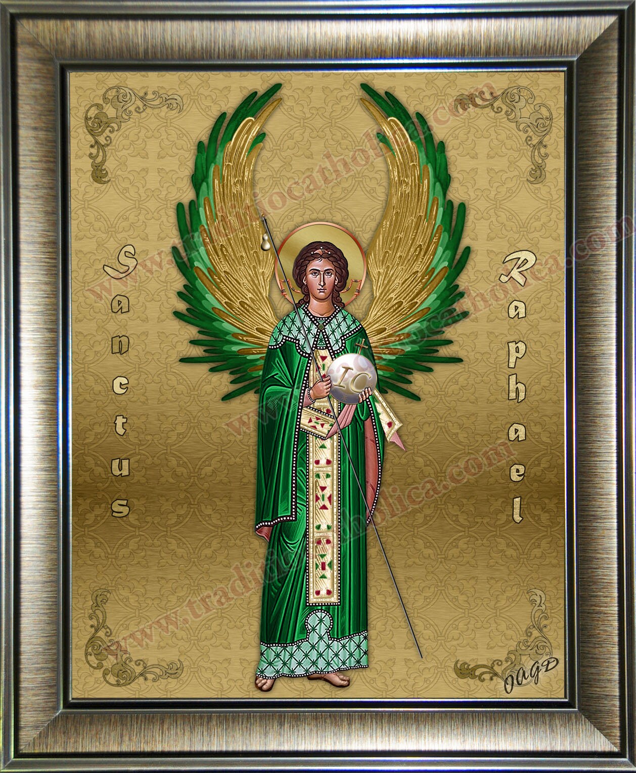 Saint Raphael Archangel Eastern Orthodox Icon Style Prints | Etsy