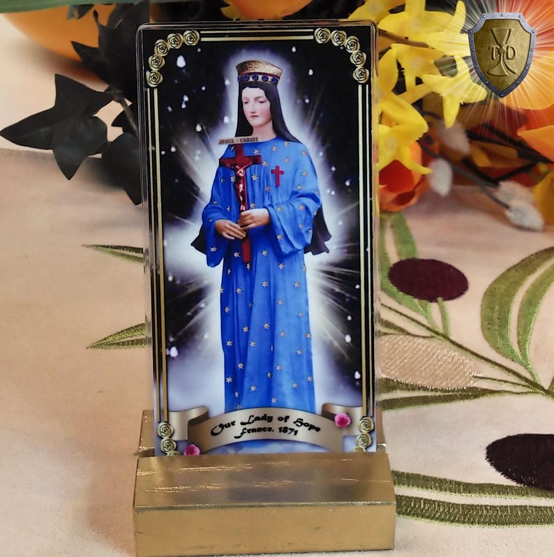 Our Lady of Hope of Pontmain France Laminated Holy Prayer Cards. Our ...